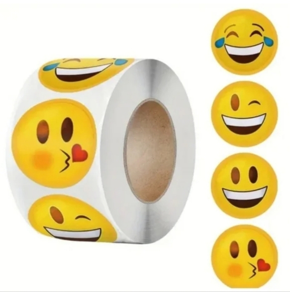 Office | 50 Pieces Roll Emoji Sealing Sticker | Poshmark